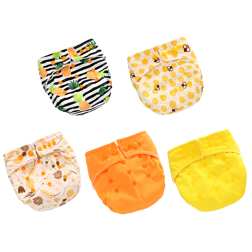 Miracle Baby Washable Baby Cloth Diapers Set For Both Girls And Boys 5 ...